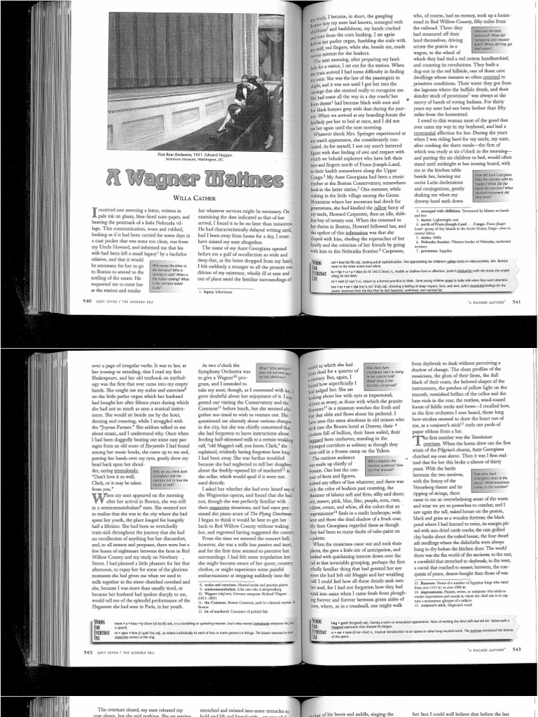 A Wagner Matinee by Willa Cather | PDF