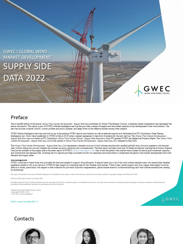 GWEC Supply Side Data 2022 Final | PDF | Offshore Wind Power | Wind Power
