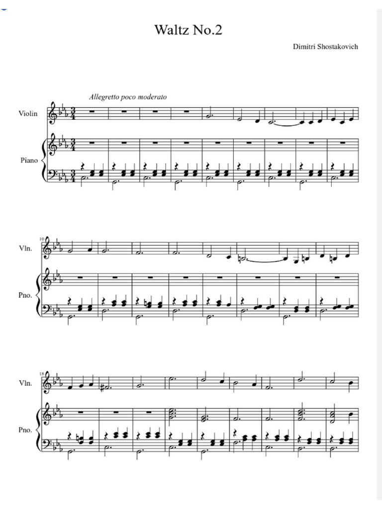 Waltz N°2 Shostakovich | PDF