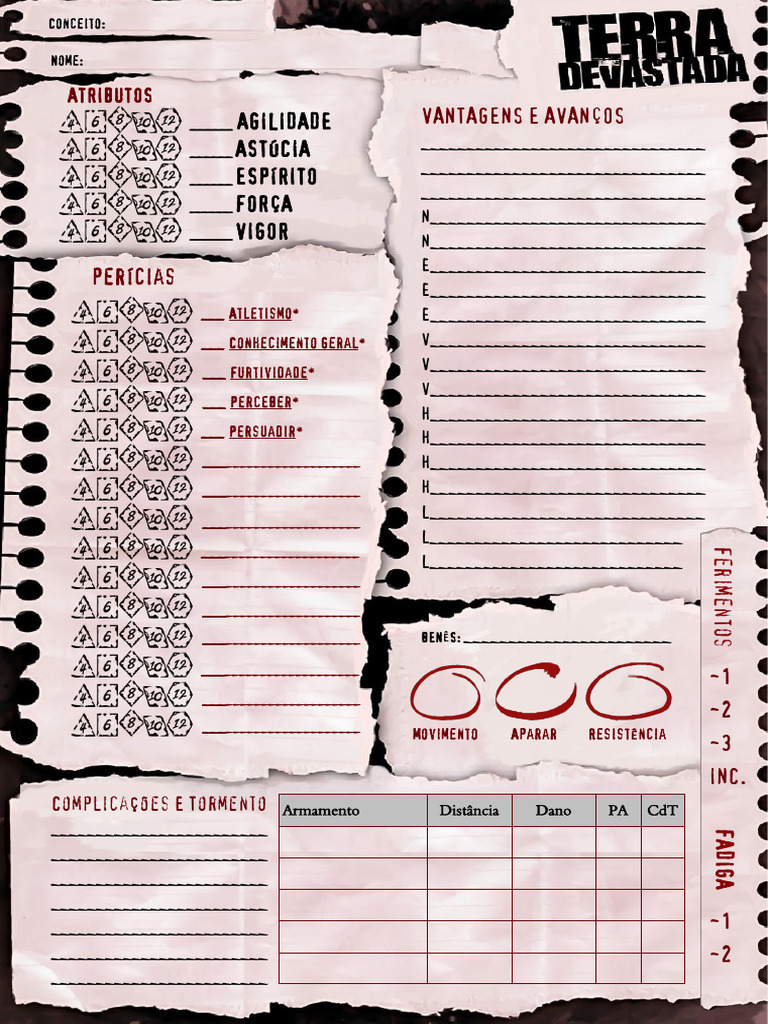 Ficha Terra Devastada - SWADE - Fanmade | PDF