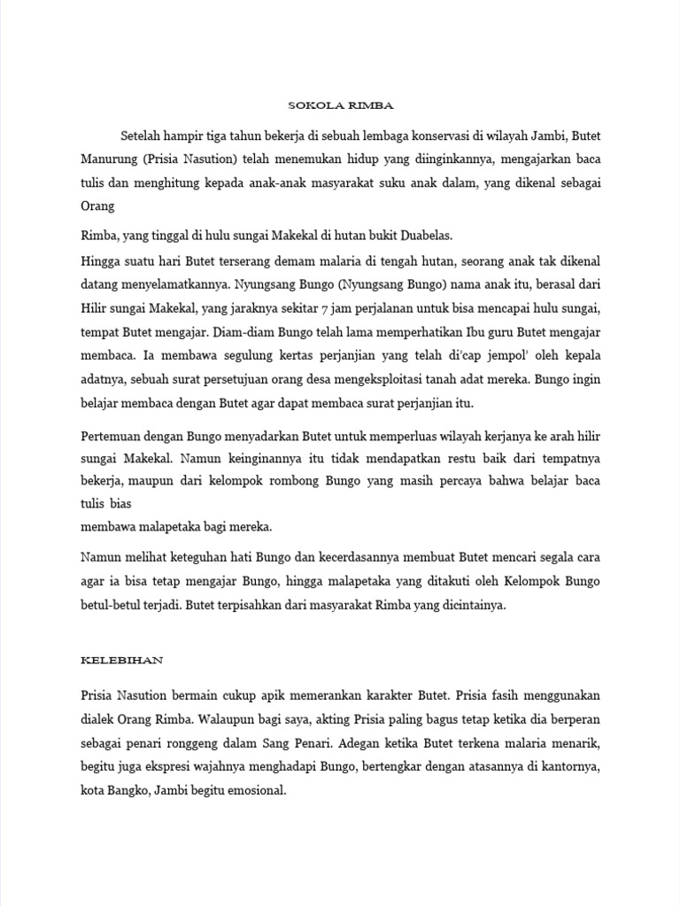 Novel Sokola Rimba | PDF