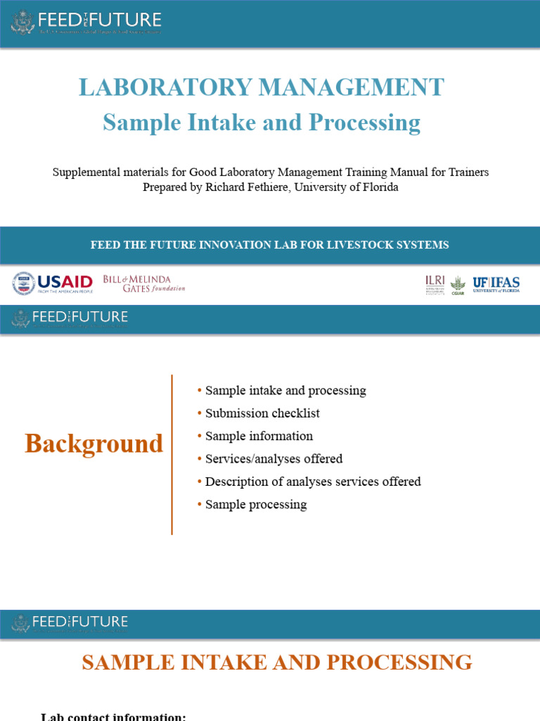 Lab Sample Intake & Processing Guide | PDF | Wellness | Science ...
