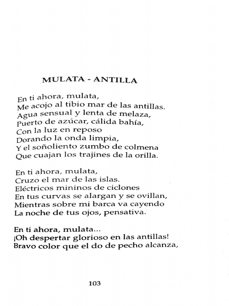 Mulata Antillana | PDF
