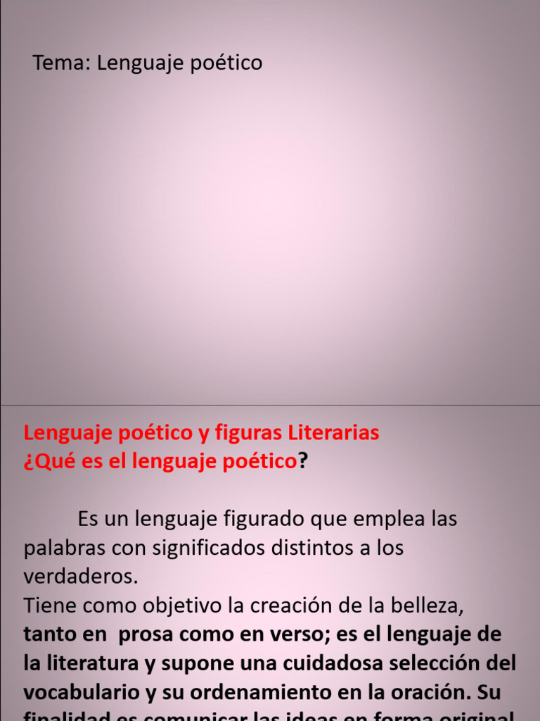 Lenguaje Poético | PDF