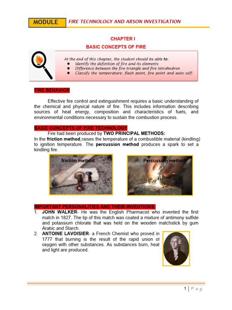 Chapter I Basic Concepts of Fire | PDF
