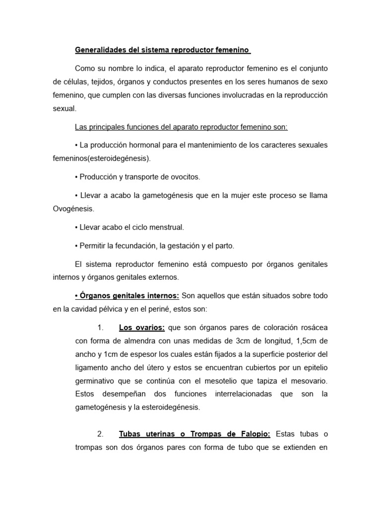 generalidades arf | PDF | Ovario | Vagina