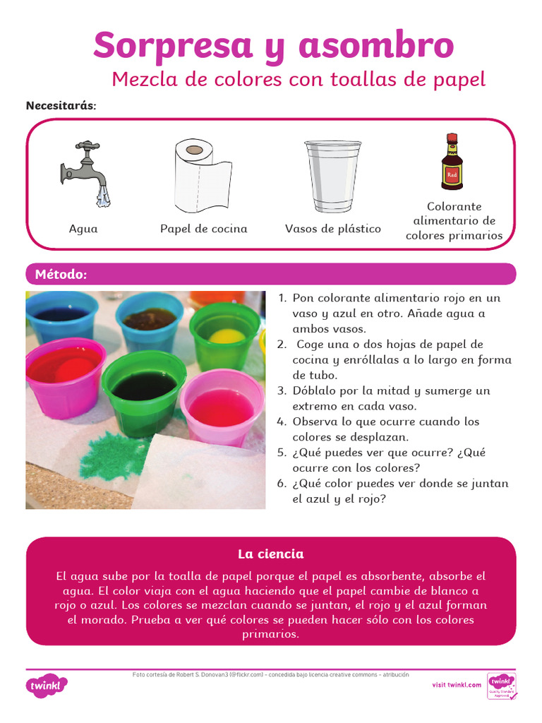 Instrucciones Mezcla de Colores Con Toallas | Descargar gratis PDF | Color | Tecnicas artisticas