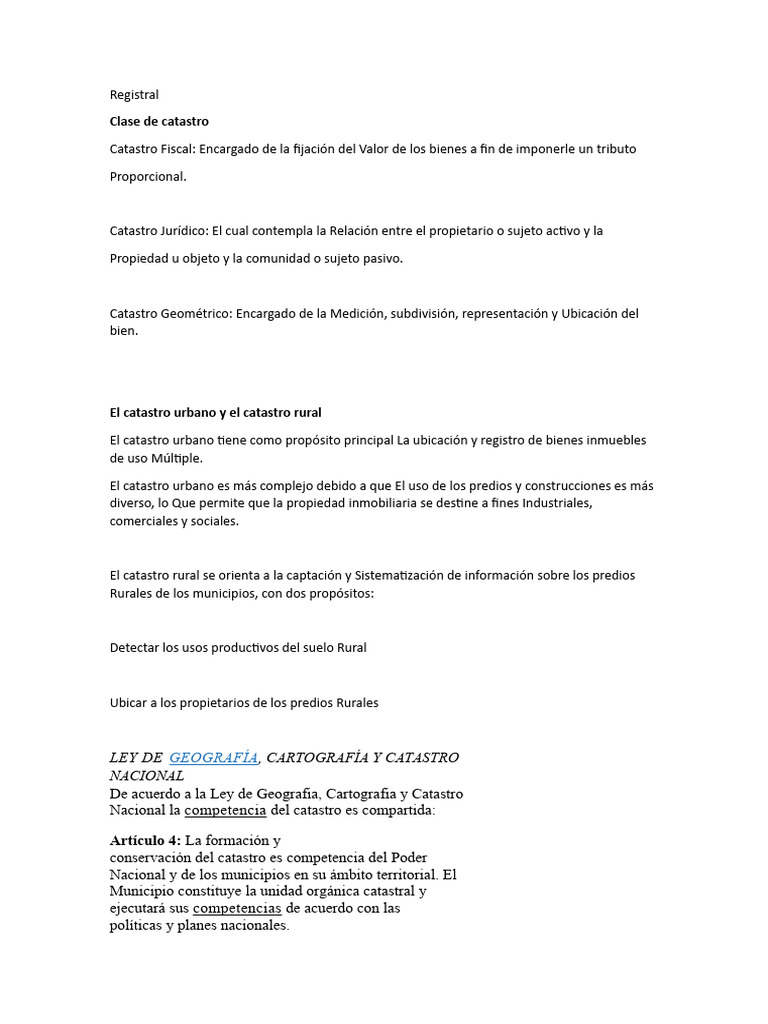 Tipos de Catastro y Registro Civil en Venezuela | PDF | Propiedad ...