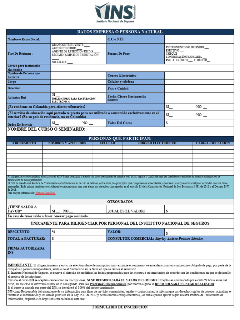 Formulario Inscripción Ins | PDF | Gobierno