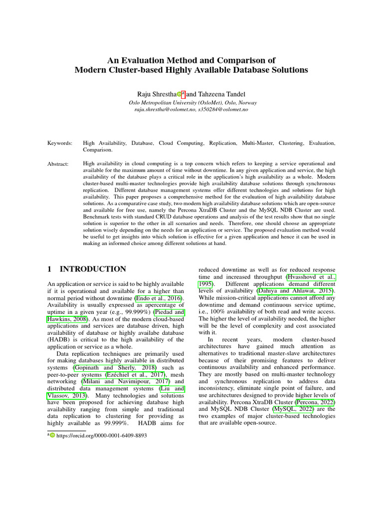 Closer 2023 6 CR | PDF | Replication (Computing) | Databases