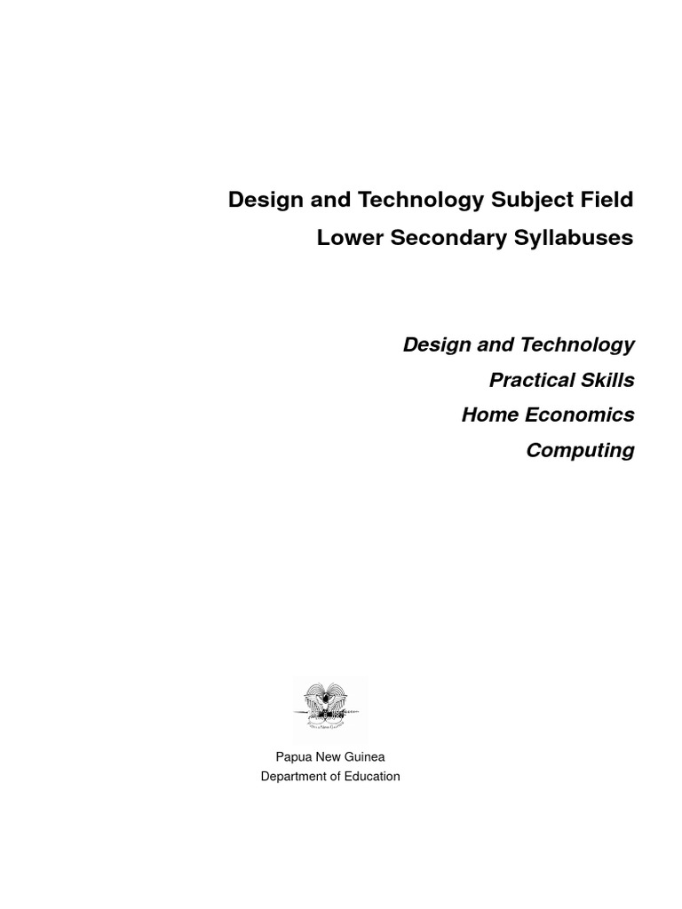 Syllabus Lower Secondary Design Technology | PDF | Learning ...