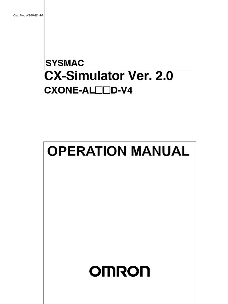 CX-Simulator V2 Operation Manual | PDF | Programmable Logic Controller | Debugging