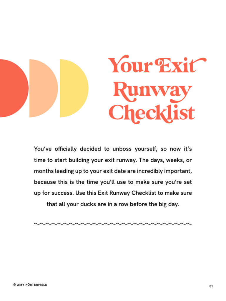 Amyporterfield TWN Exitrunwaychecklist | PDF
