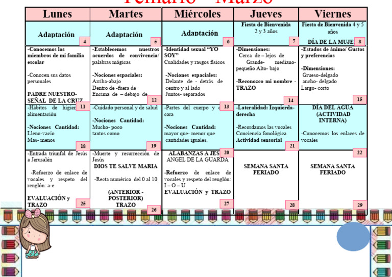 Temario Marzo 2024 Word | PDF