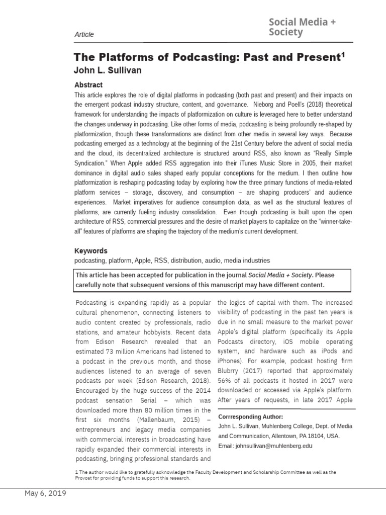 Podcasting Platformization | PDF | Podcast | I Tunes