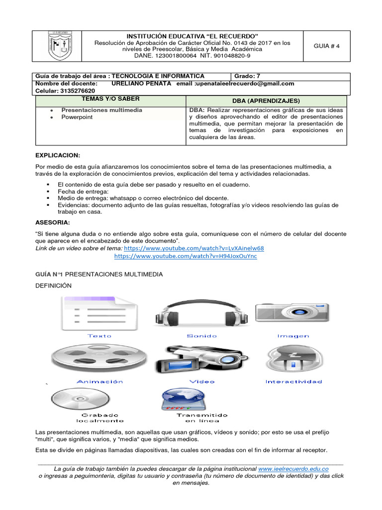 TECNOLOGIA E INFORMATICA GRADO 7 | PDF | Microsoft PowerPoint | Informática