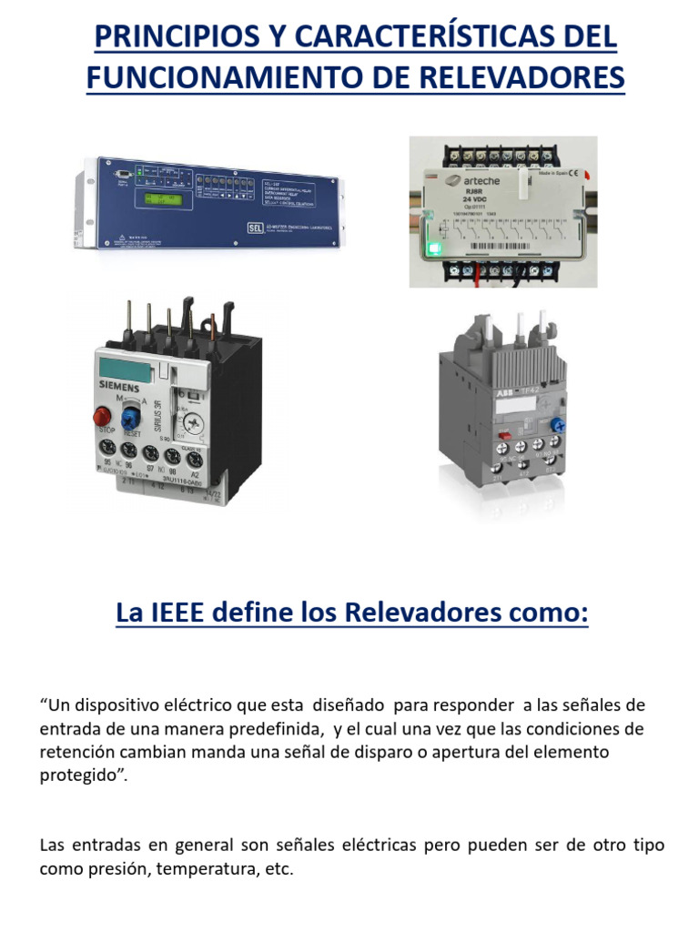Características y Función de Relevadores | PDF | Relé | Transformador