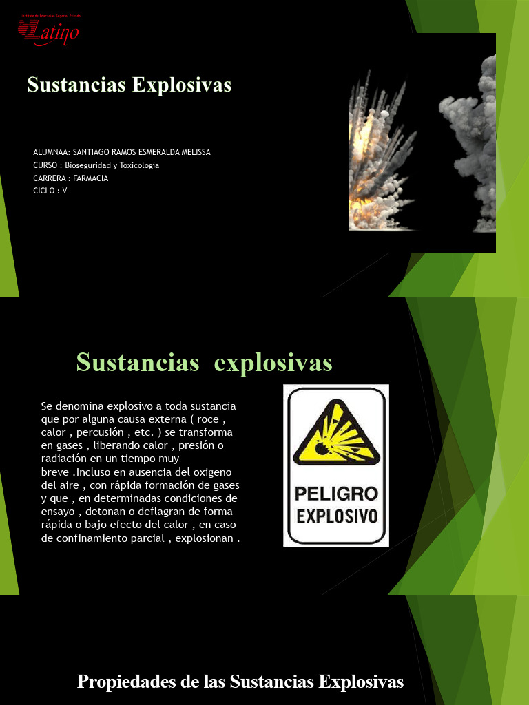Sustancias Explosivas | PDF | Quemar | Gases