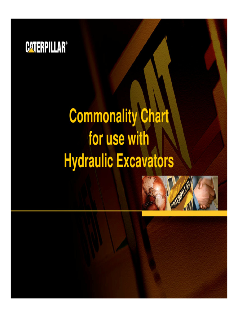 Commonality Chart for Use with Hydraulic Excavators | PDF
