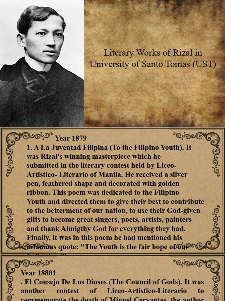 Rizal's UST Literary Journey | PDF | Philippines