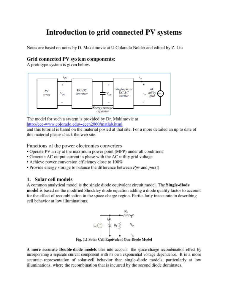 Ece552 Ch6 PVSys Model | PDF
