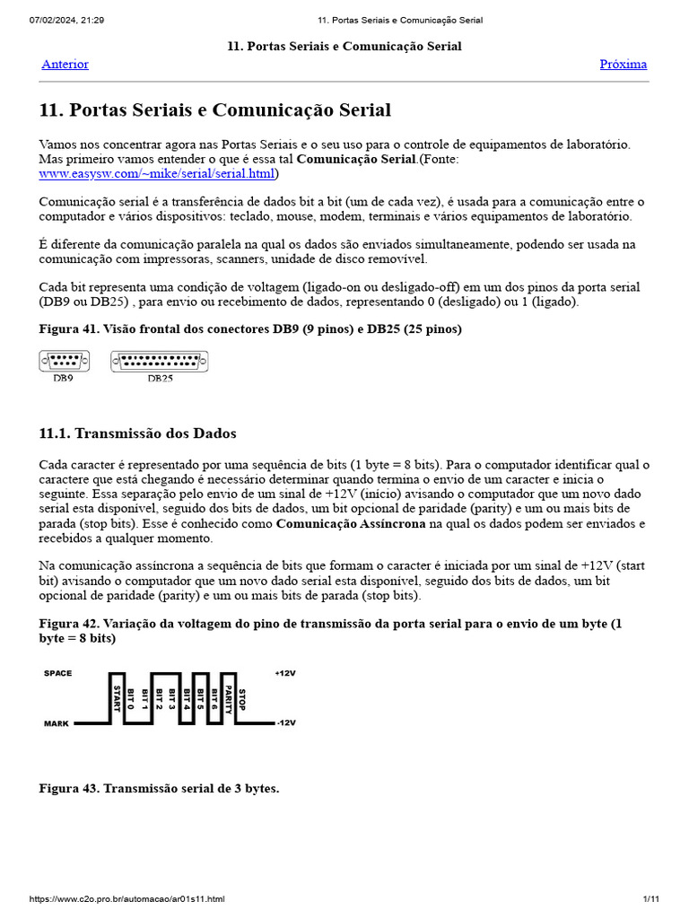 Portas Seriais e Comunicação Serial | PDF
