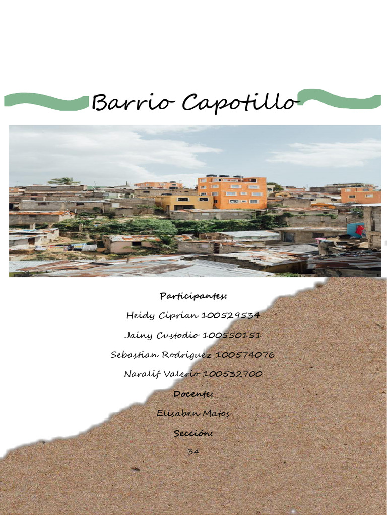 Condiciones de Vida en Capotillo, SD | PDF | Agua | Salud pública