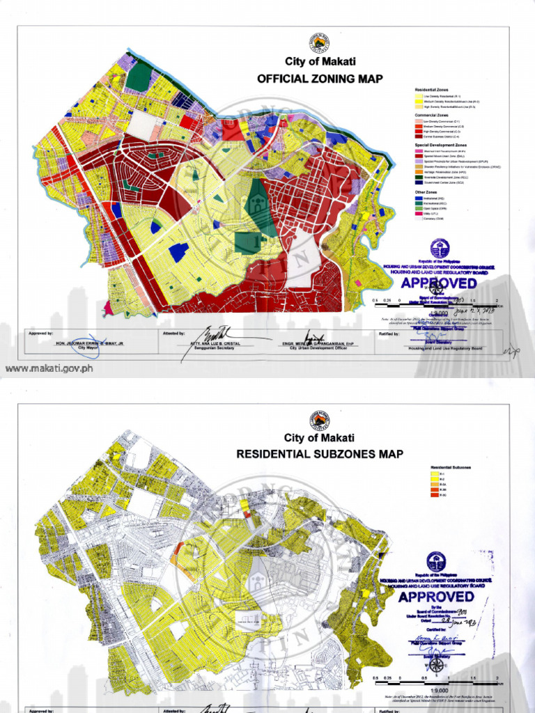 Makati Official Zoning Map 2023 | PDF
