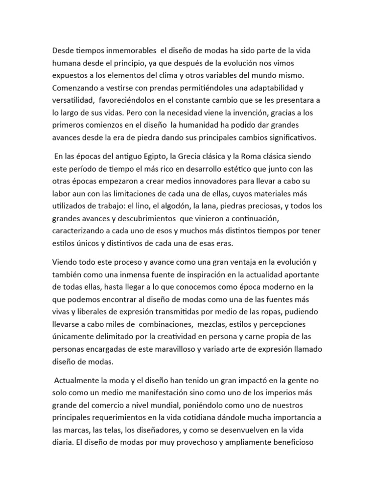 Borrador Del Ensayo | PDF | Ropa | Diseño