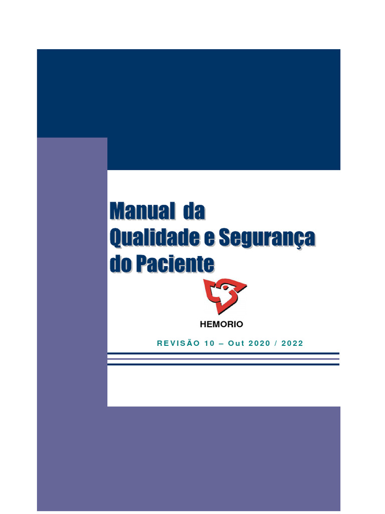 Manual de Qualidade e Segurança HEMORIO | PDF | Qualidade (negócios ...