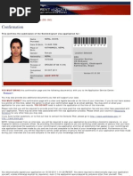 Nonimmigrant Visa - Confirmation Page | PDF | Travel Visa | Fingerprint