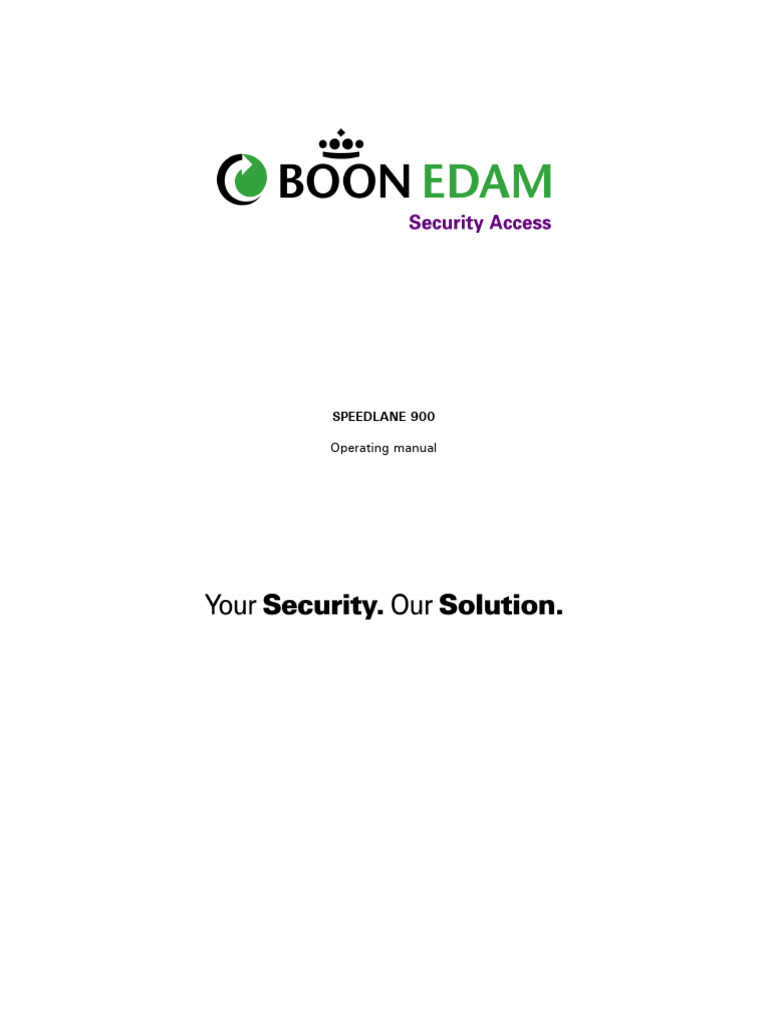 Manual Utilizare Turnichet Control Acces Speedlane 900 | PDF