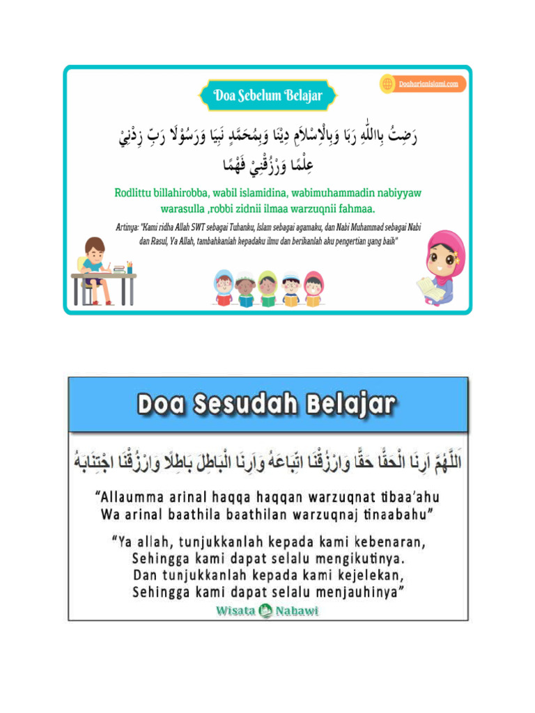 Doa Sesudah Belajar | PDF