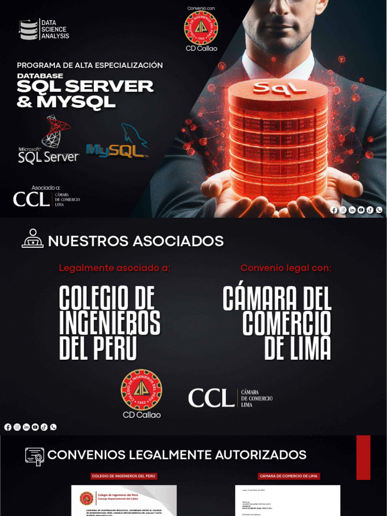 Temario SQL Sever & MySQL Database | PDF | SQL | Gestión de proyectos