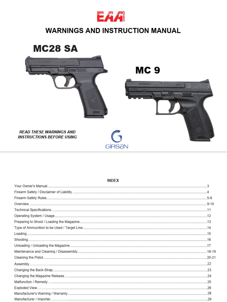 MC28 MC9 Manual | PDF