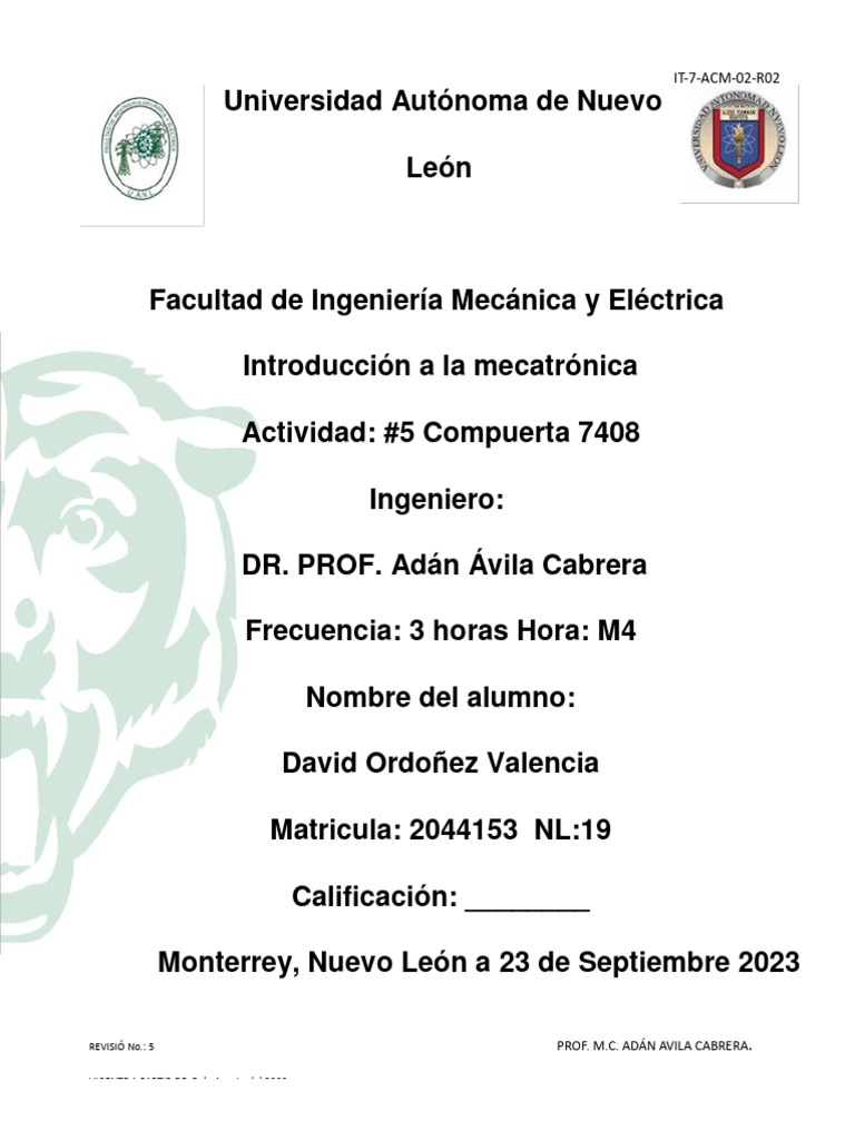 Act5 E1 2044153 | PDF | Electrónica | Ingeniería Informática