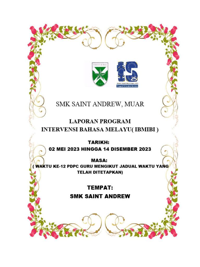 Laporan Program Intervensi BM SMK St Andrew | PDF