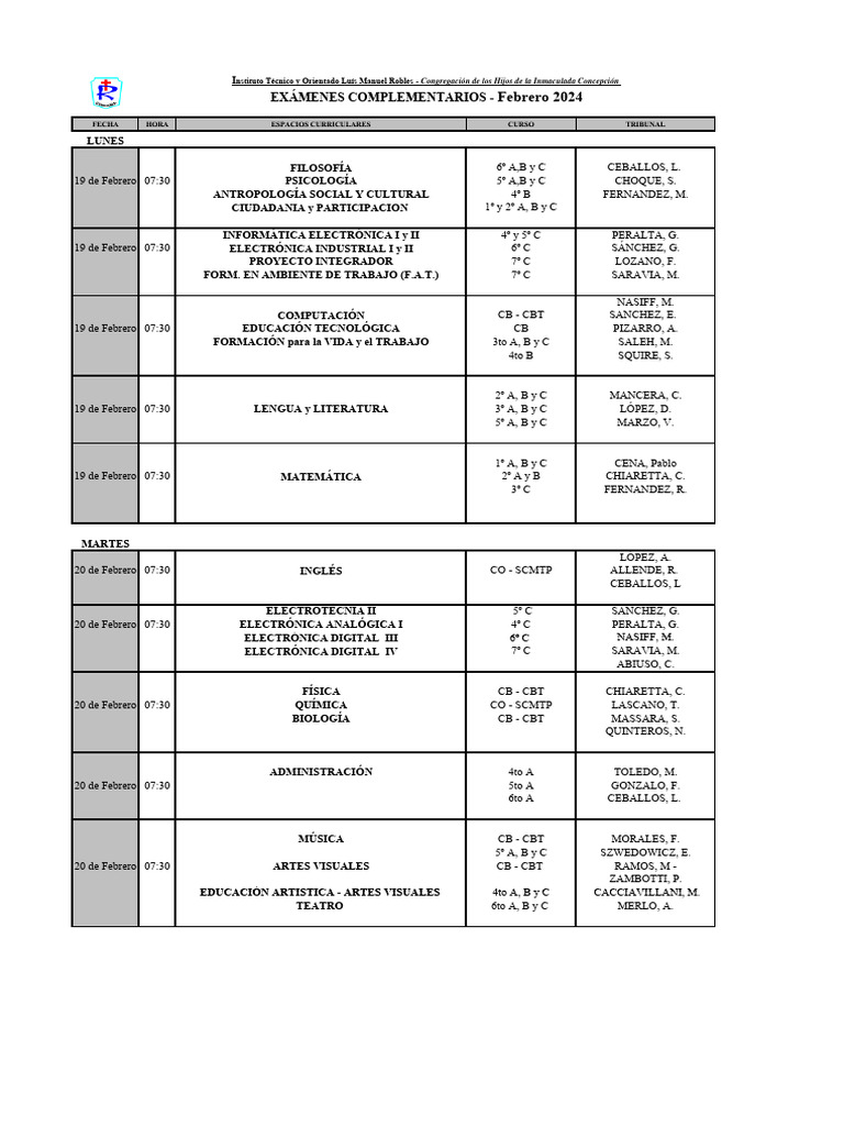 Complementarios Febrero 2024 | PDF | Science | Ciencias fisicas
