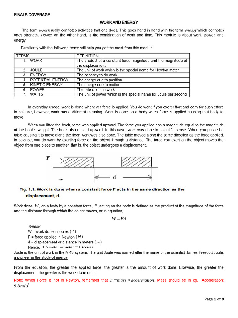 Finals Coverage | PDF | Language Arts & Discipline | Science & Mathematics