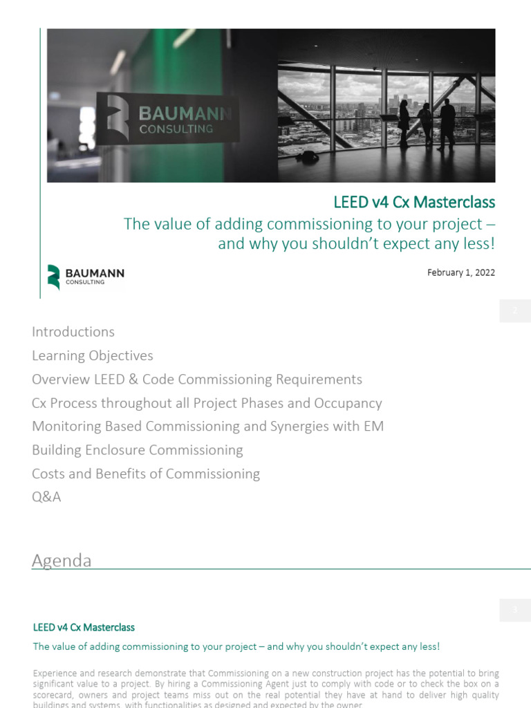 LEED v4 Commissioning Masterclass | PDF | Building Technology | Engineering