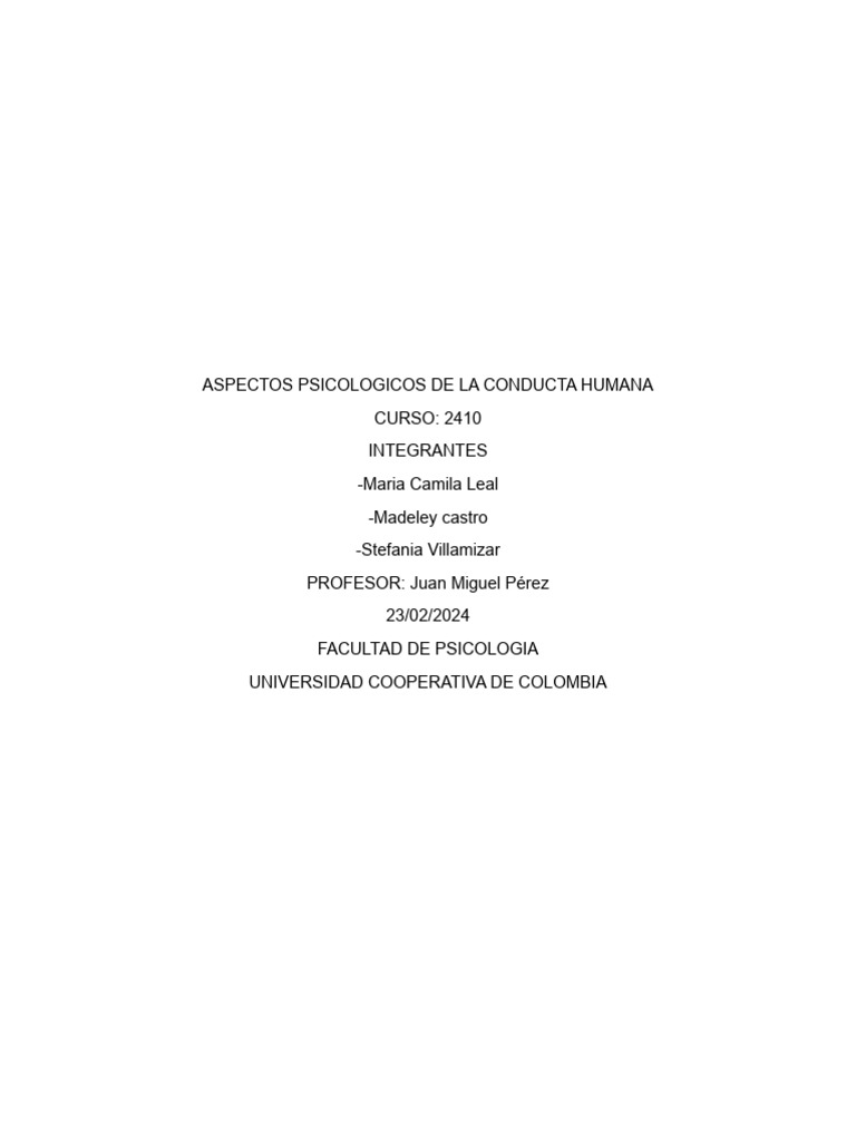 Aspectos Psicologicos de La Conducta Humana | PDF | Neurona | Sistema ...