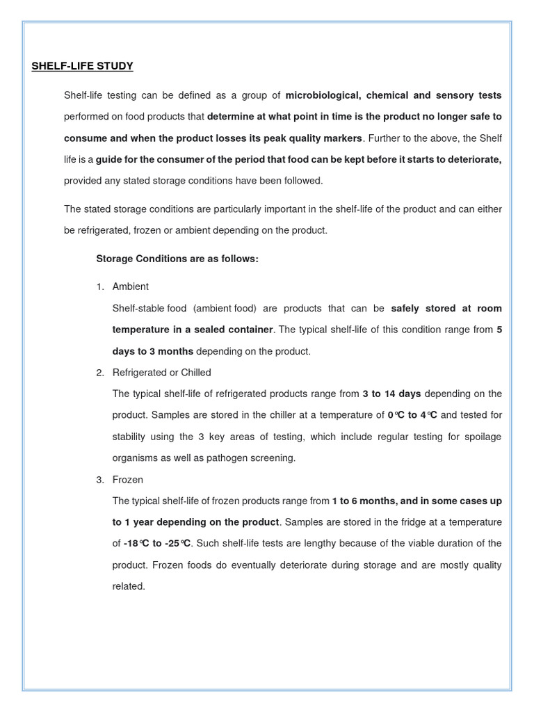 Shelf-Life Study Basic Guide | PDF | Shelf Life | Microorganism