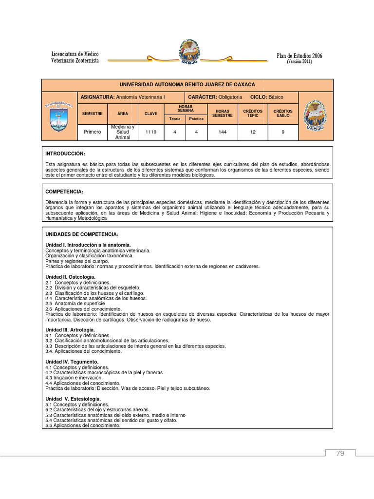 1 Anatomía Veterinaria I | PDF