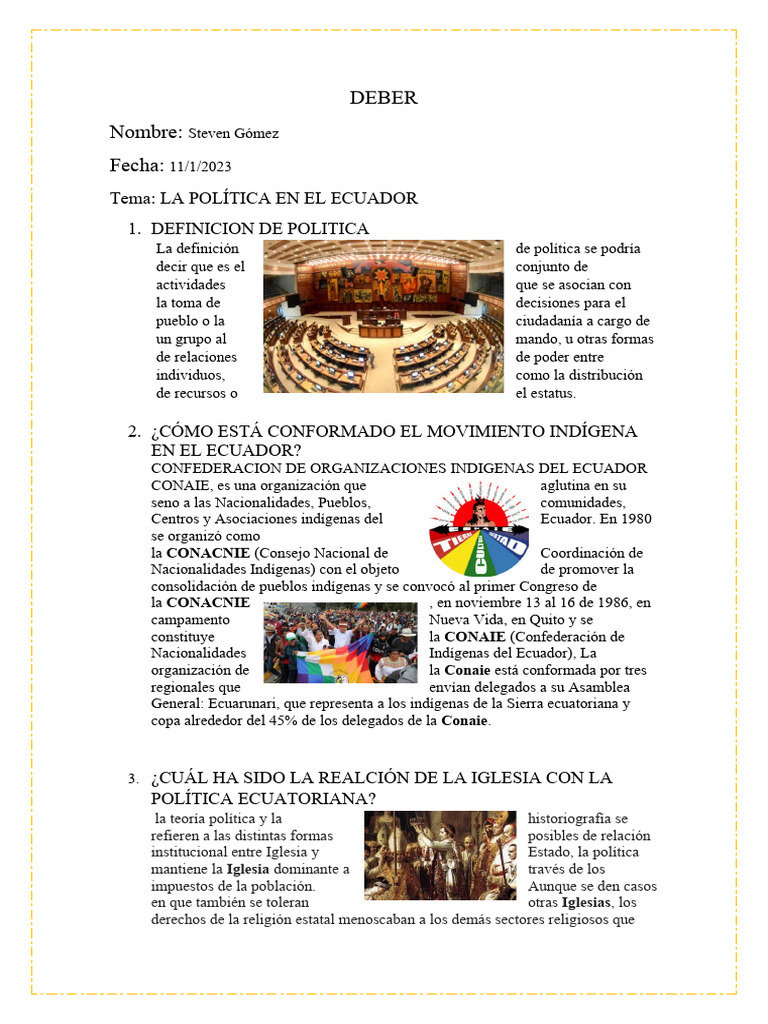 DEBER1 | PDF | Ecuador