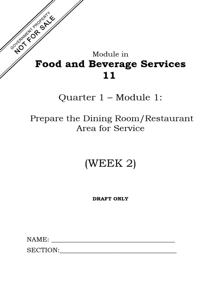 FBS Module 1st Quarter Week 2 | PDF | Spoon | Teaspoon