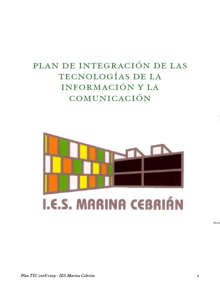 Plan Tics Pdf Evaluación Tecnología De Información Y Comunicaciones