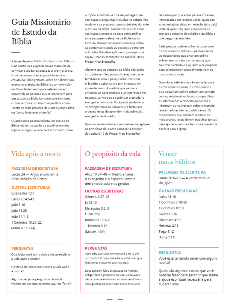 Bible Study Missionary Guide | PDF