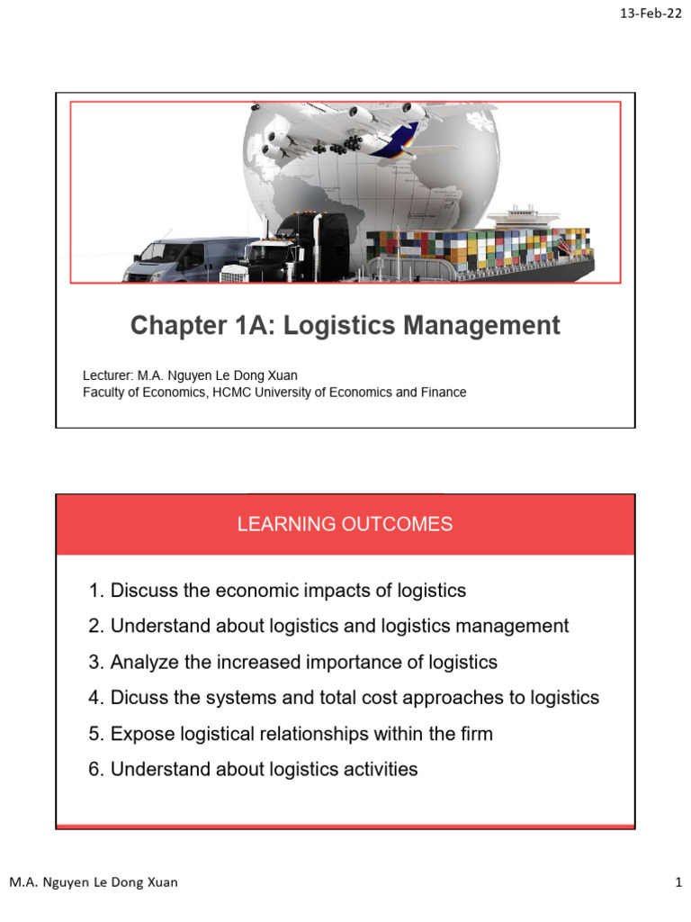 Chapter 1A. Overview of Logistics Management | PDF | Logistics | Warehouse