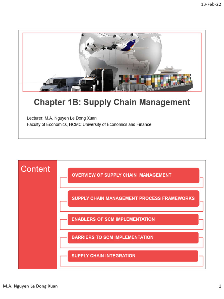 Chapter 1B. Overview of Supply Chain Management | PDF | Supply Chain Management | Supply Chain