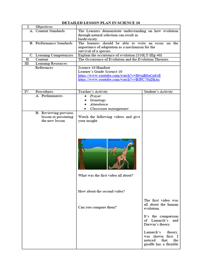 Science 10.docx Evolution Theory | PDF | Evolution | Natural Selection